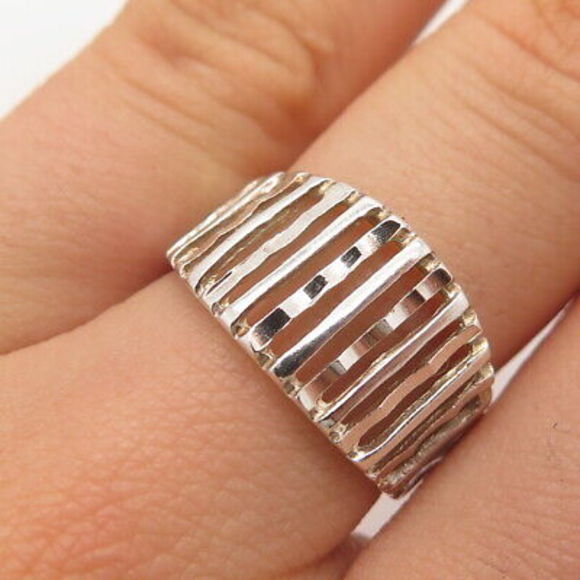 Jewelry | 925 Sterling Silver Vintage Fence Ring Size 775 | Poshmark